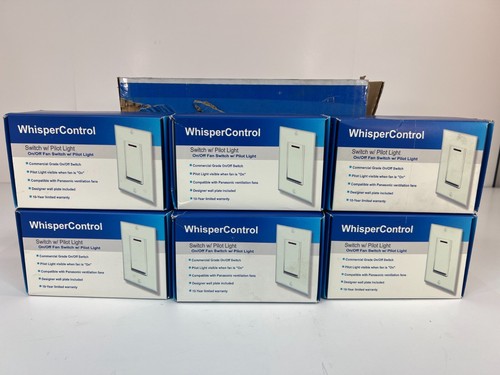 Qty 6 Panasonic Whisper Control Exhaust Fan Switch w/ Pilot Light FV ...