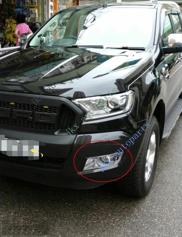 Front Fog light FogLamp Frame Trim Moulding Chrome For Ford Ranger 2015 ...