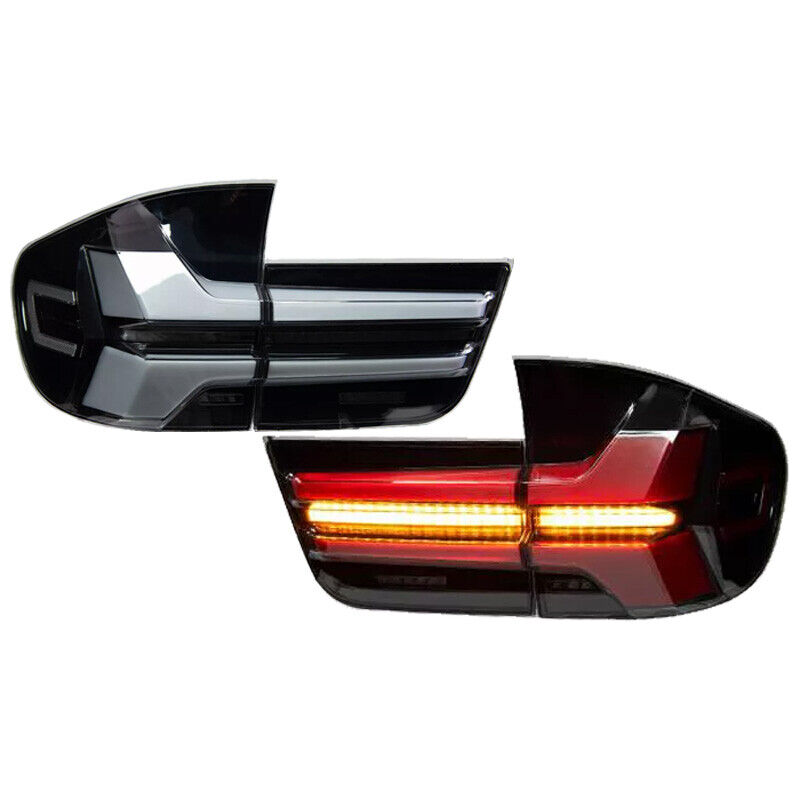 4Pcs DRL LED Rear Tail Light Brake Stop Lamp Black Fit BMW X5 E70 07-13 ...