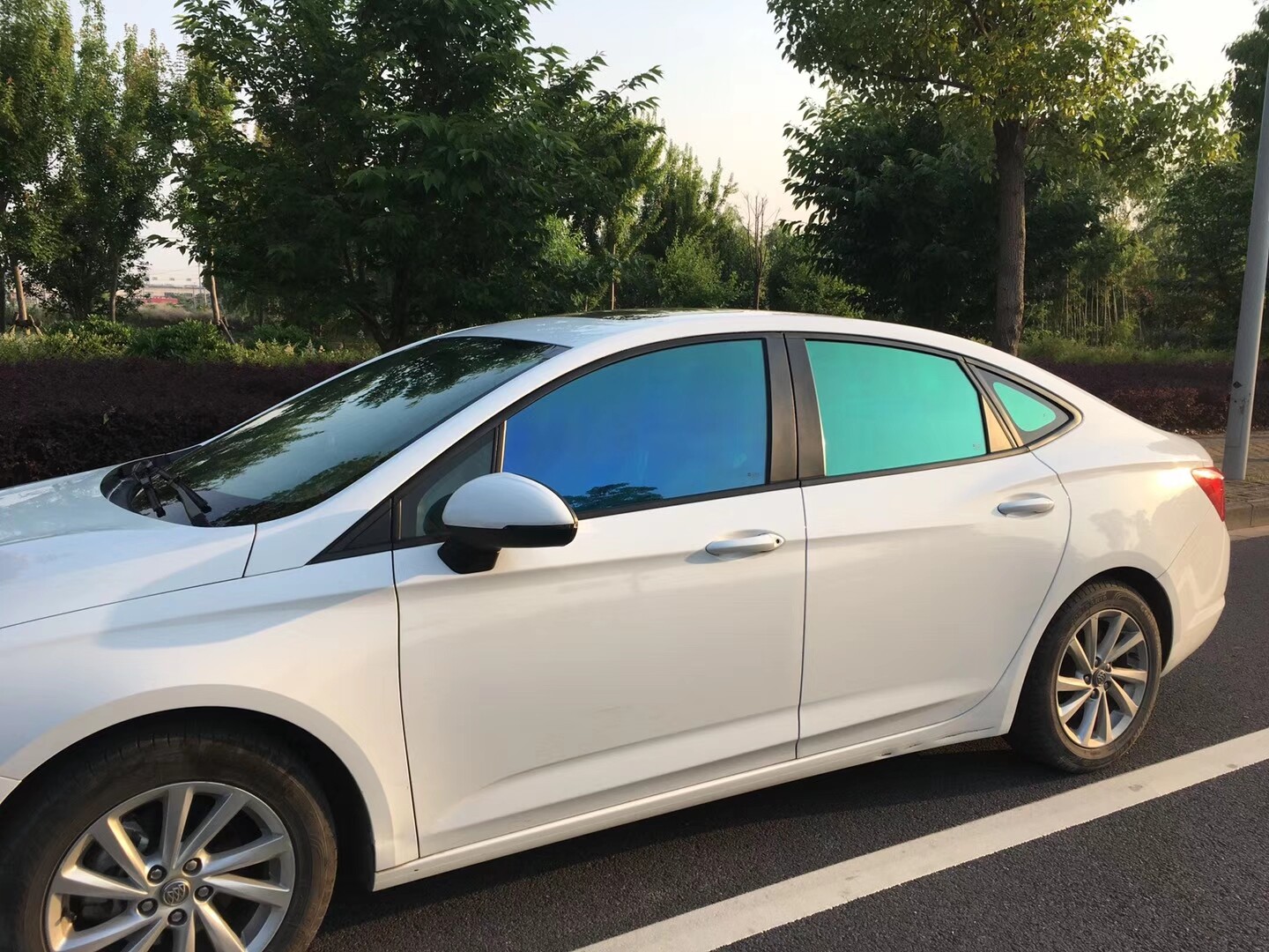 50x600cm Chameleon Blue Car Window Tint VLT 55% Nano Ceramic Film for ...