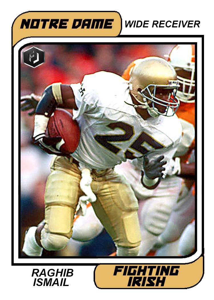ACEO RAGHIB ISMAIL NOTRE DAME FIGHTING IRISH CUSTOM HAND MADE ART CARD ...