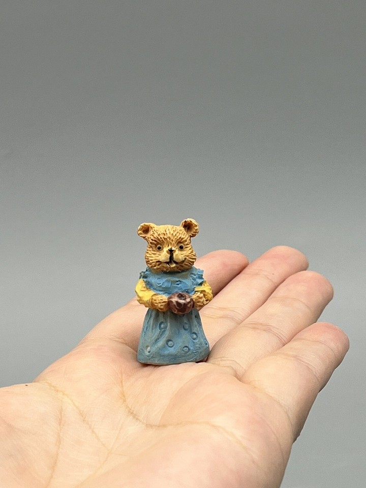Miniature Mama Bear Figurine Country Cottage Goldilocks 3 Little Bears ...