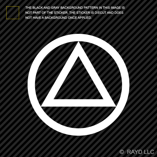 (2x) AA Alcoholics Anonymous Symbol Sticker Die Cut Decal Self Adhesive ...