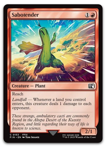 Sabotender #153 (NM) Final Fantasy FIN Magic MTG | eBay