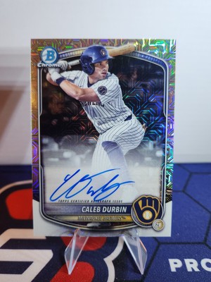 2025 Bowman Mega Box Caleb Durbin AUTO On Card Prospect Chrome Mojo ...