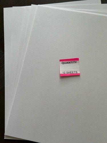 8.5" x 11" CARDSTOCK 110 lb PAPER WHITE - 12 SHEETS - NEW Staples Brand ...