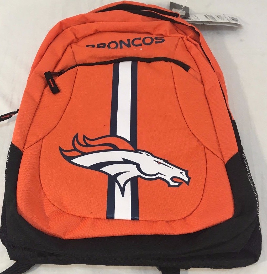 NFL 2025 NWT LICENSED Denver Broncos Backpack School Bag Book Laptop 18 ...