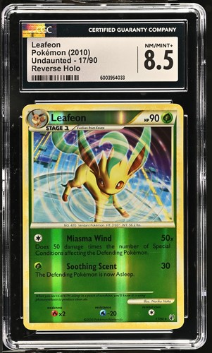 CGC 8.5 Leafeon 2010 Undaunted 17/90 Reverse Holo Pokemon Card | eBay