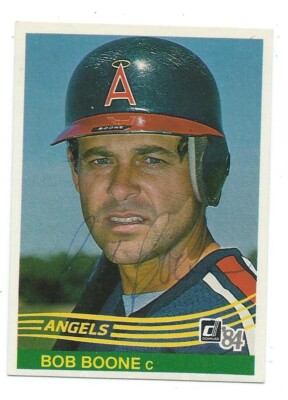Bob Boone Hand Signed autograph on a 1984 Donruss-California Angels | eBay