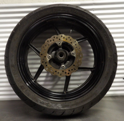09-11 Kawasaki ER6n ER650 back rear wheel rim 17" w tire & rotor 41073 ...