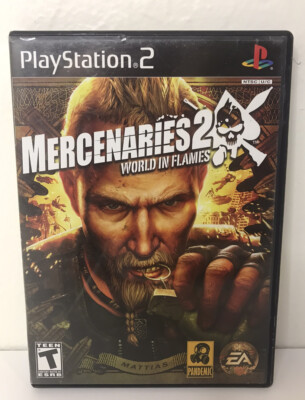 PS2 Mercenaries 2 World in Flames Game Black Label Playstation Complete ...