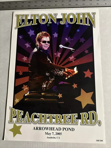 Elton John Peachtree Road Concert Poster Anaheim May 7, 2005 #188/200 ...