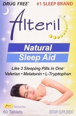 Alteril All Natural Sleep Aid L-Tryptophan Tablets Dietary Supplement ...