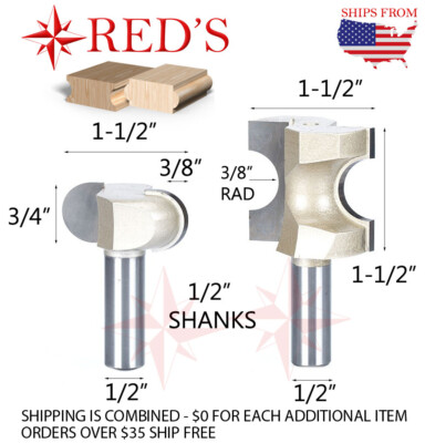 Tideway Pro LC17011208 3/4" WIDE 3/8" RAD Canoe Bead+Cove 1/2" shank ...