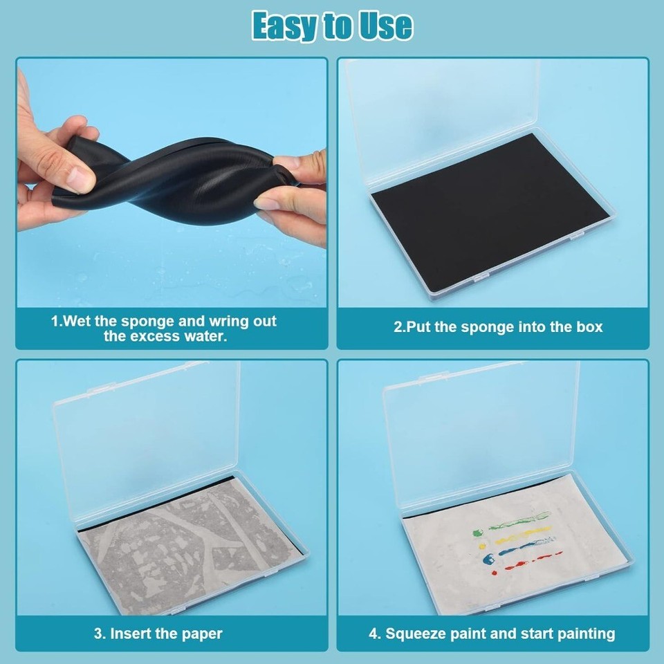 Sponges Stay Wet Palette Papers Wet Palette Tray Keep Paint Wet | eBay