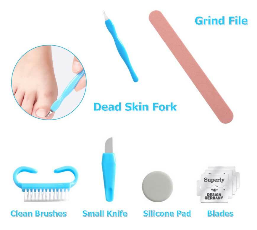 10pcs CALLOUS Remover Pedicure Tool Set Kit Foot File Scraper Brush ...