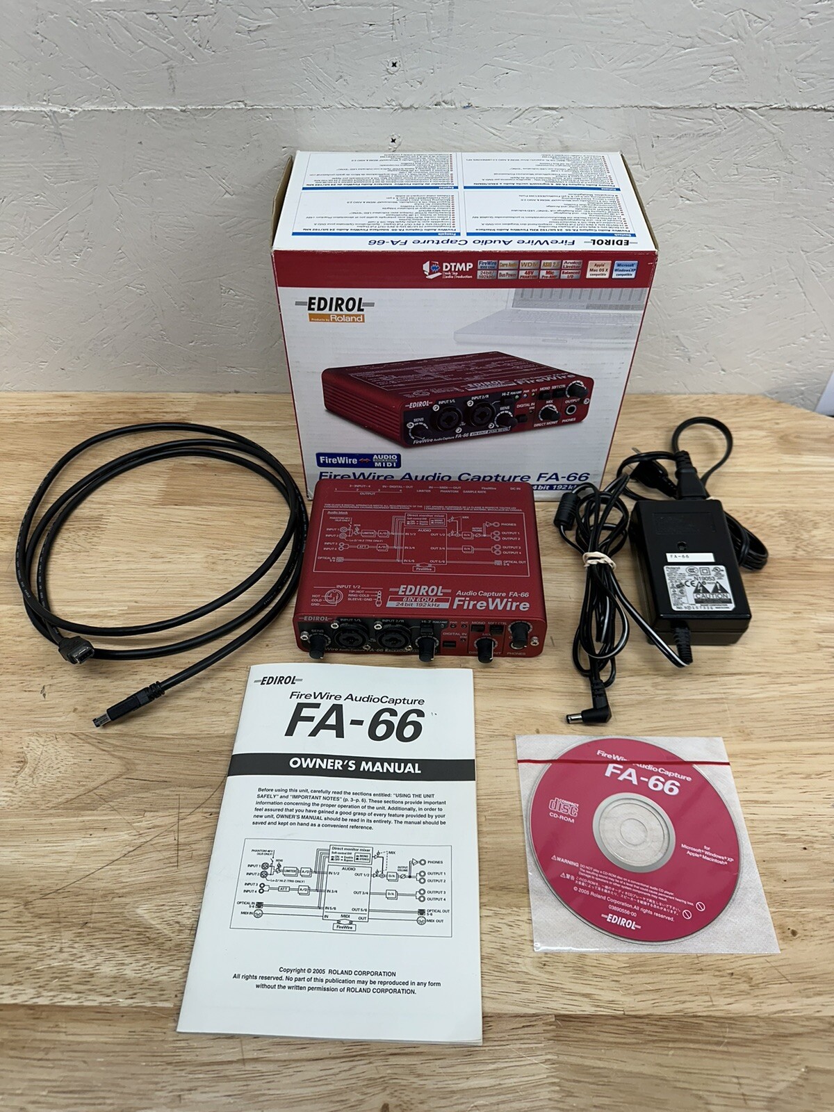 Roland Edirol FA-66 FireWire Audio Capture Digital Recording Interface ...