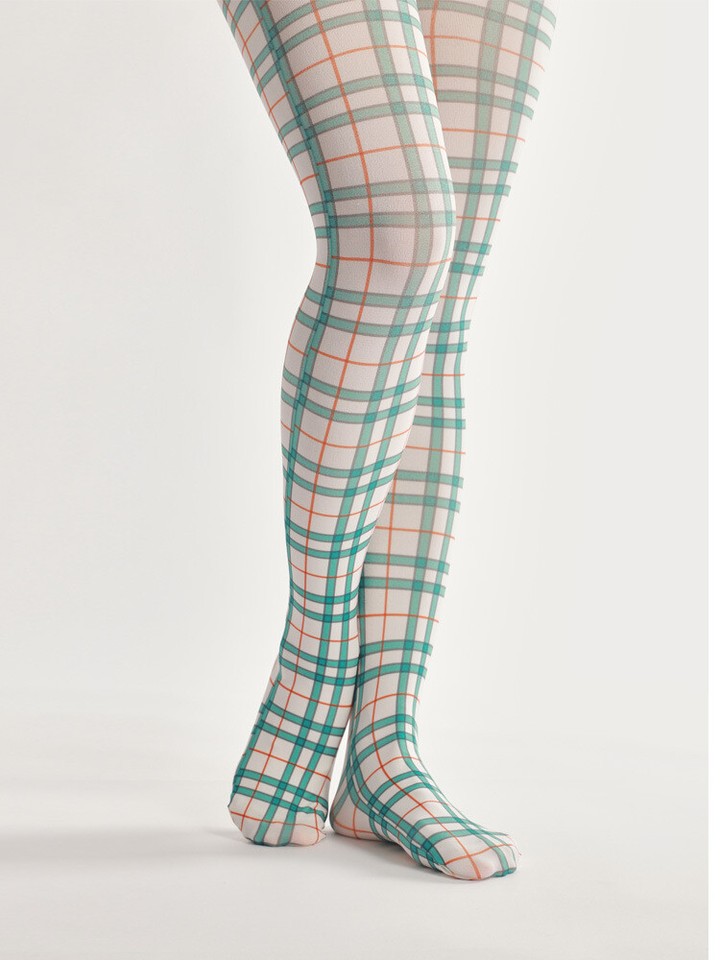 NEW Women Winter Footed Warm checkered Tights Thick Opaque Stockings ...