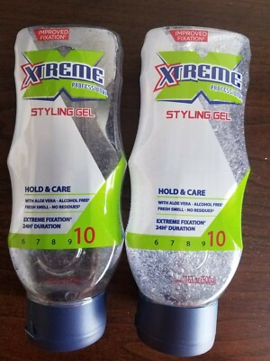 2 XTREME PROFESSIONAL STYLING GEL 17.63 OZ EA IMPROVED FIXATION ALCOHOL ...