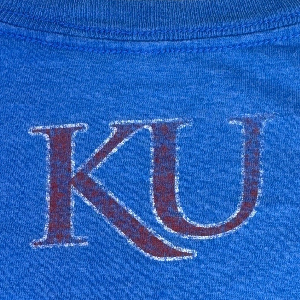 Kansas Jayhawks KU Evolution T-Shirt Graphic Tee Blue Men’s Size XL | eBay