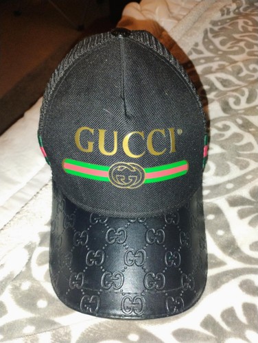 Gucci Men's Snapback Baseball Cap Black/Green | eBay