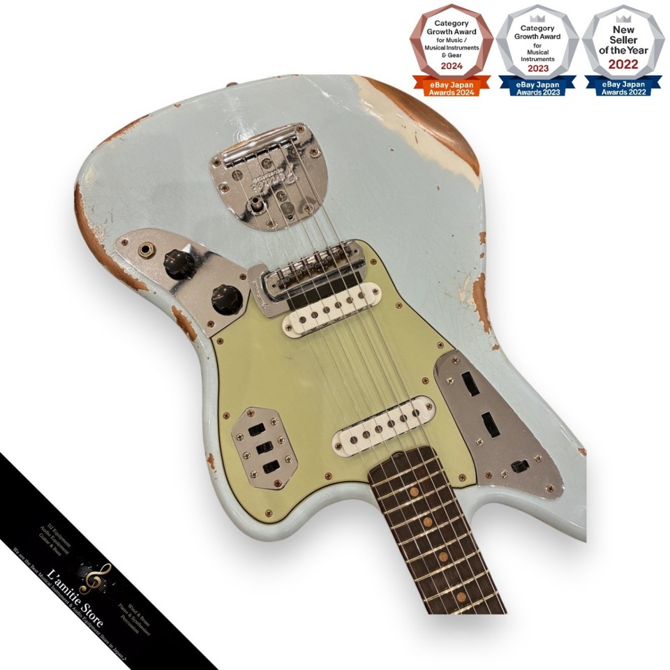 Fender Custom Shop 1962 Jaguar Heavy Relic Sonic E-Gitarrenmodell mit ...