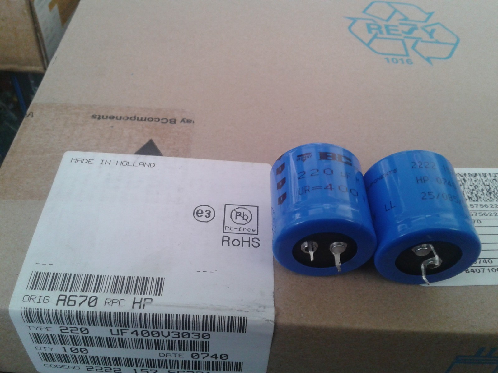 2pcs NEW 220UF 400V BC 157 30x30mm LONG LIFE HIEND TUBE AMP CAPS FOR ...