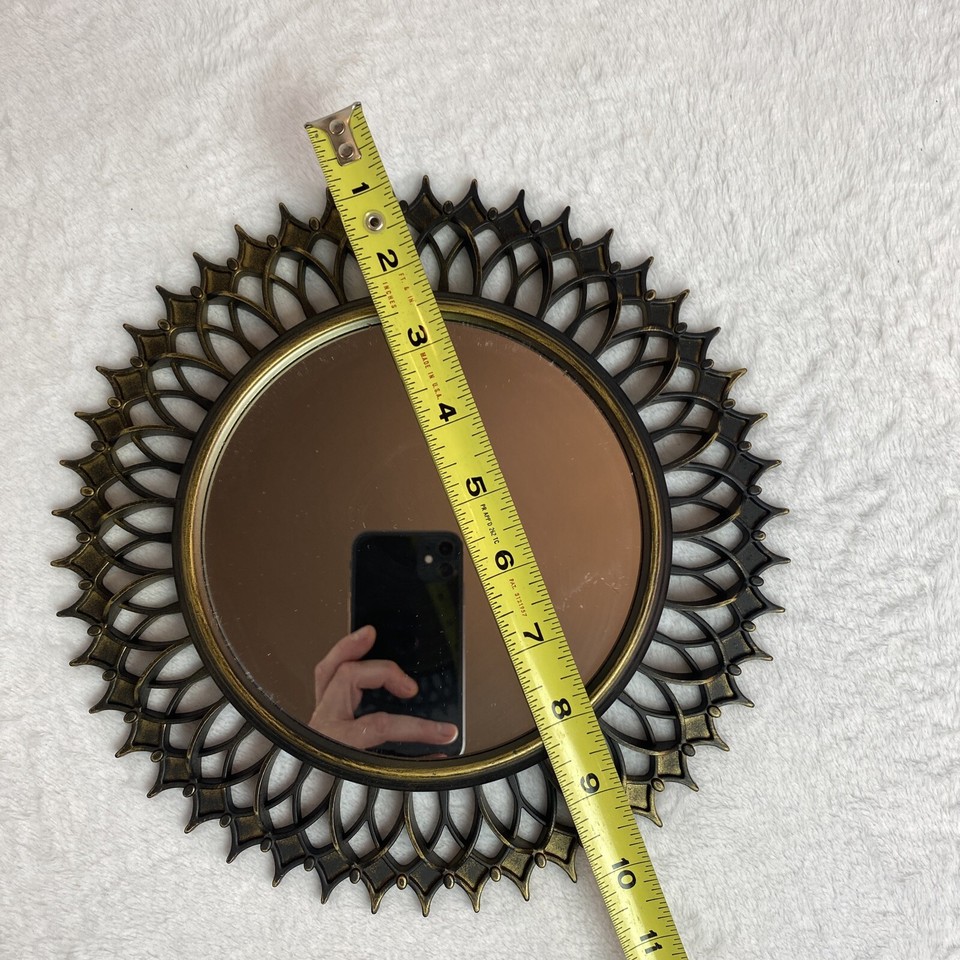 MCM Sunburst 3 Mirror Set Wall Hanging Antique Gold Tone | eBay