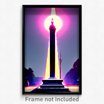 Pixel Art Poster - Energetic Obelisk (8 Bit Psychedelic Trippy Video ...