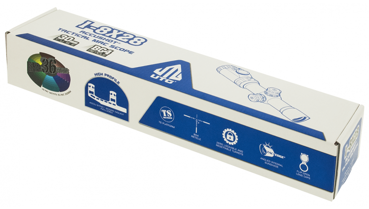 UTG 1-8X28 30mm MRC LPVO Scope, BG4 Reticle with ACCU-SYNC® Mount SCP3 ...