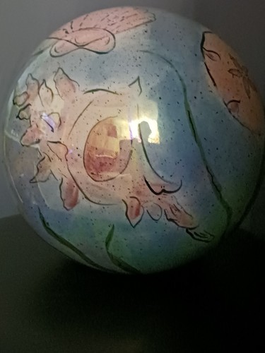 Blue Sky Clayworks Ocean Gazing Ball Signed Heather Goldminc Shells ...