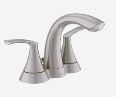 Moen Darcy WS84550SRN Double Handle Spot Resist Bathroom Faucet Brushed ...