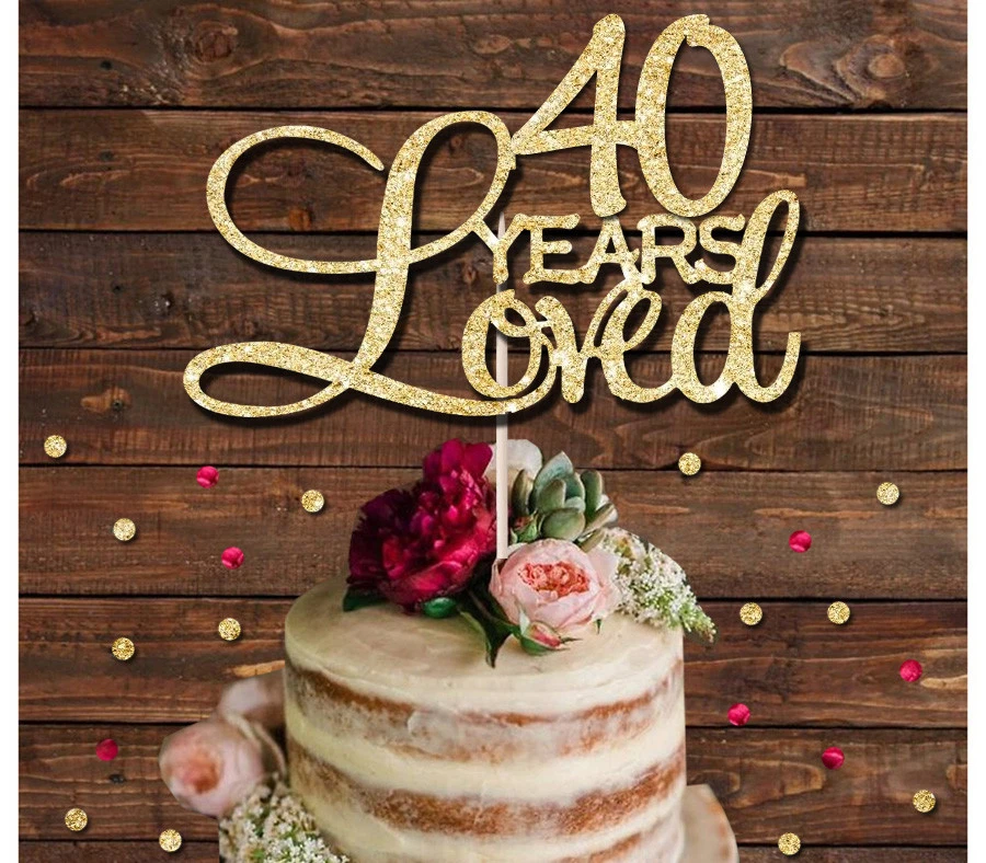 40th Anniversary Cake Toppers