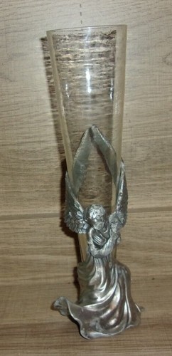 1995 Seagull Pewter Canada Etain Zinn Angel Angel Goblet or Bud Vase 8 ...