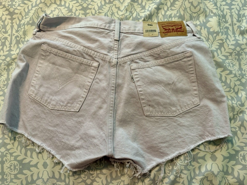 NWT LEVI'S WOMEN'S 501 HIGH RISE ORIGINAL DENIM JEAN SHORTS PURPLE Size ...