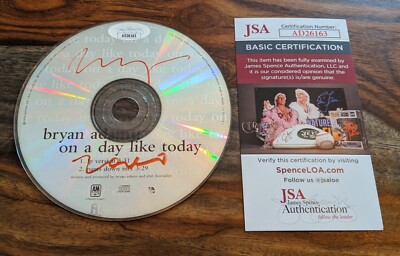 BRYAN ADAMS SIGNED AUTOGRAPH ON A DAY LIKE TODAY CD JSA COA PROOF | eBay