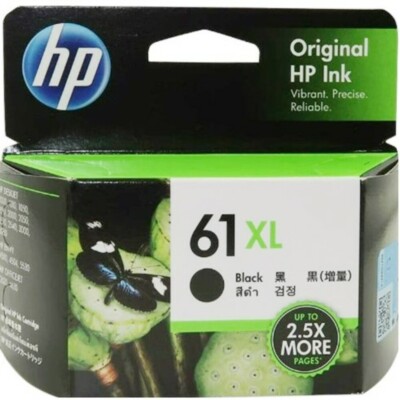New HP 61XL High Yield Original Ink Cartridge Black, Expired by 2026 | eBay