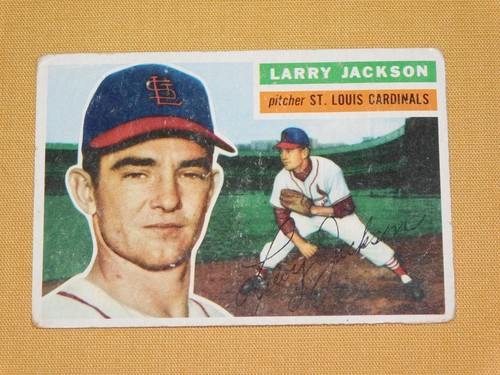 VINTAGE OLD 1950S BASEBALL 1956 TOPPS CARD LARRY JACKSON ST LOUIS ...