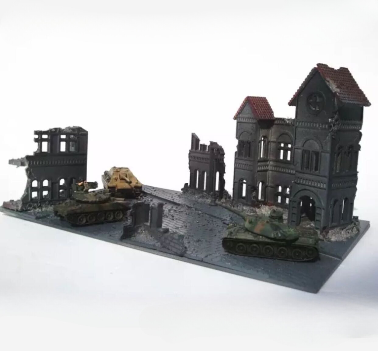 1:144/72 Outland Model Train Railroad Layout Damaged Church Building ...