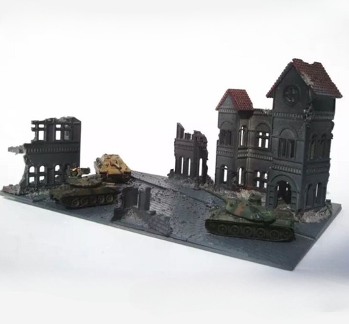 1:144/72 Outland Model Train Railroad Layout Damaged Church Building ...