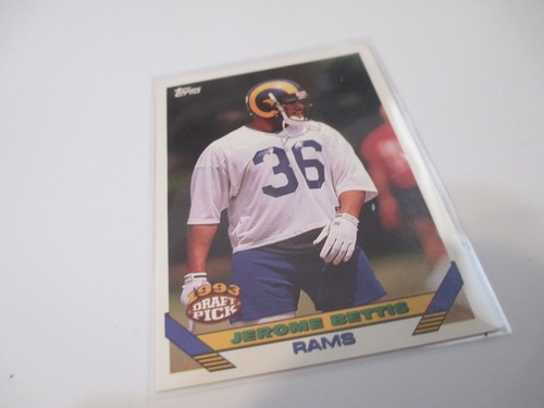 1993 TOPPS JEROME BETTIS LOS ANGELES RAMS ROOKIE "STAR" FOOTBALL CARD ...