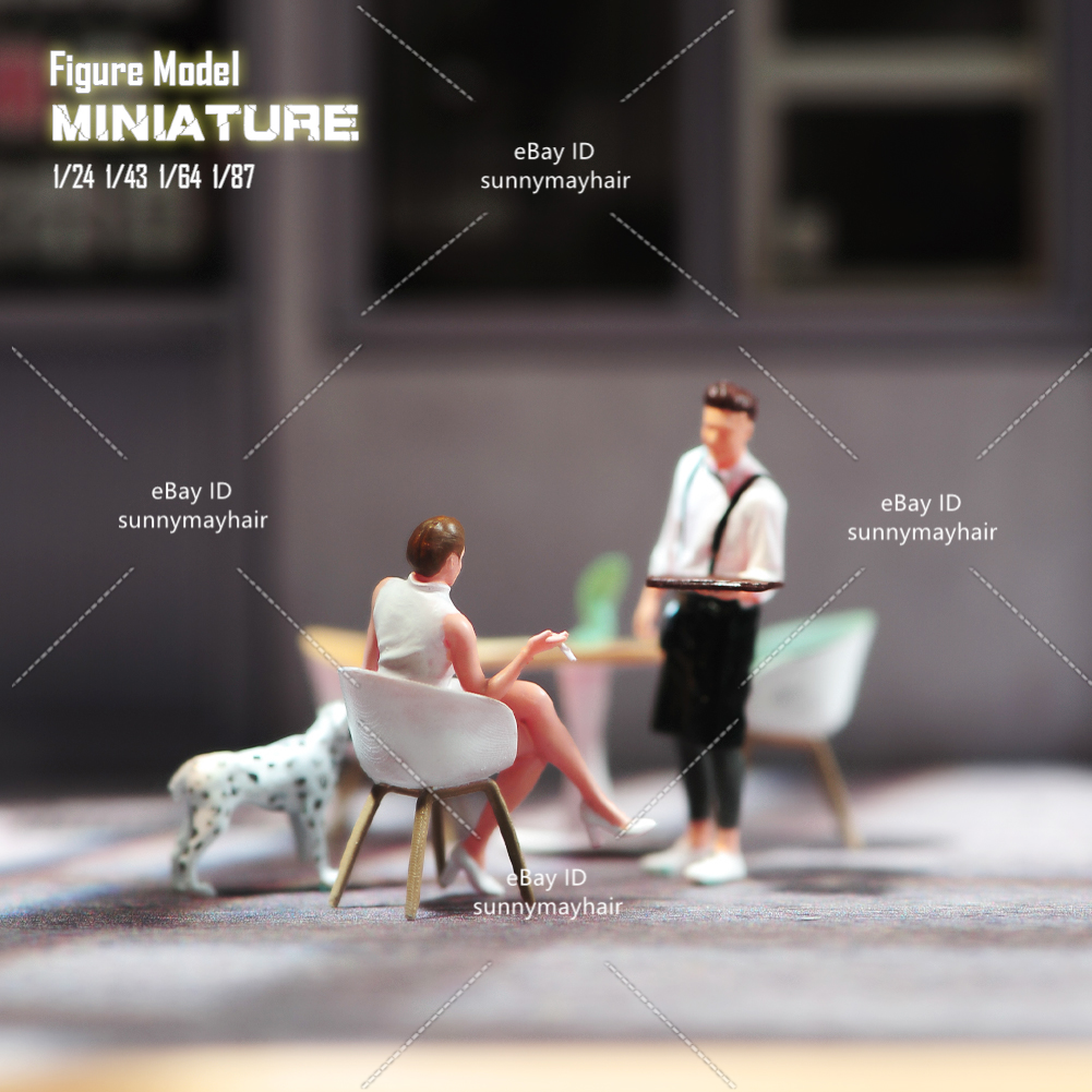 1/87 Scene Props Sexy Smoking Girl Miniatures Figures Model For Cars ...