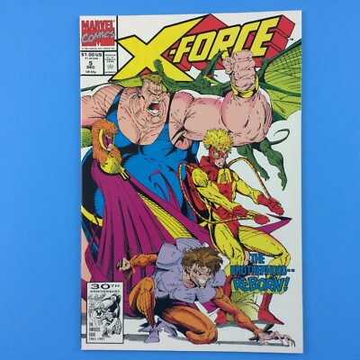 X-Force #5 Marvel 1991 NM- Cable Deadpool Juggernaut Domino Black Tom ...