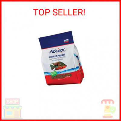 Aqueon Cichlid Slow Sinking Fish Food Pellets, Medium Size, 25 Ounce | eBay