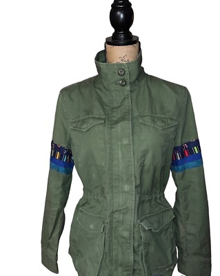 LEVIS MILITARY GREEN CARGO UTILITY SNAPS ZIPPER JACKET UPCYCLED ...