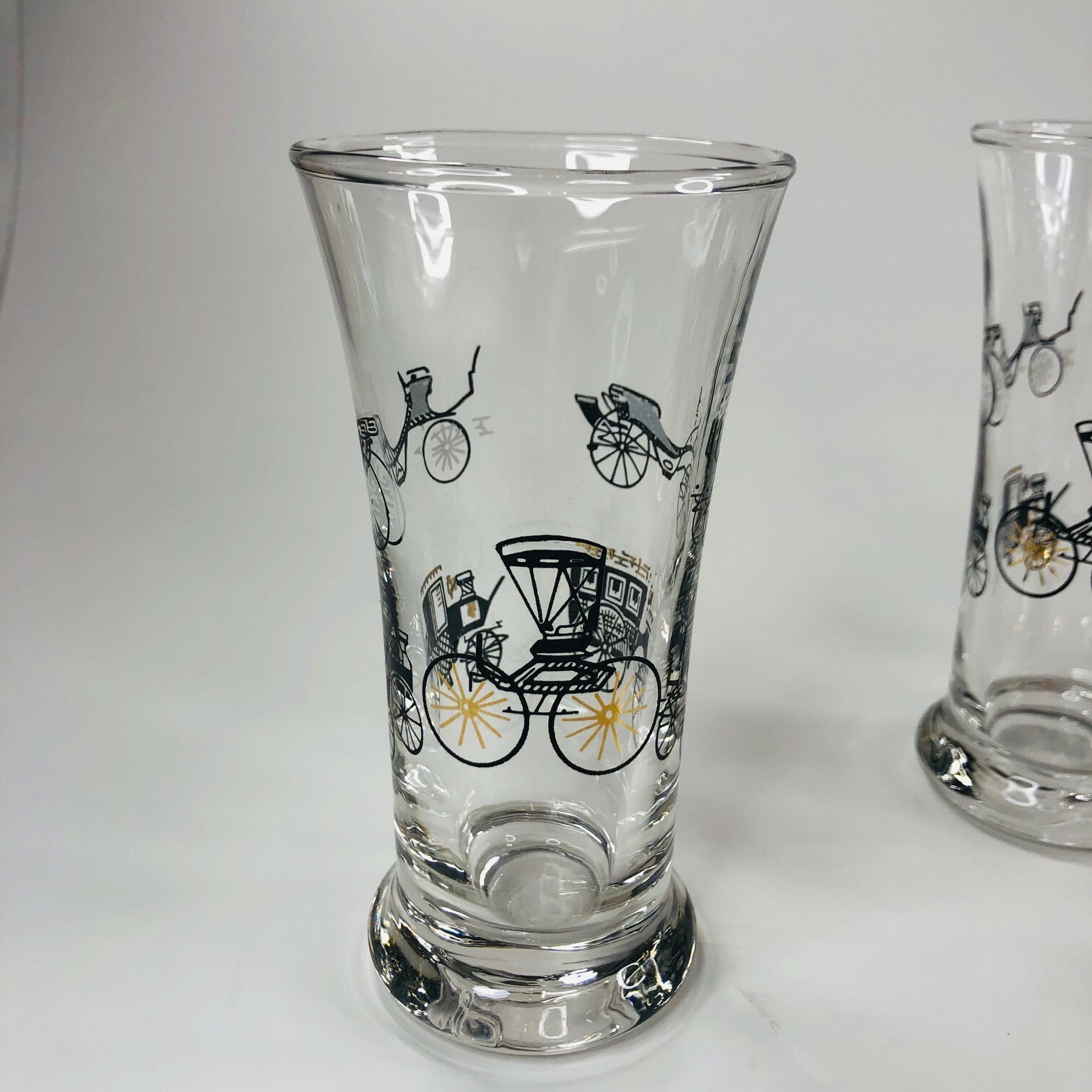 Vintage Libby Carriage Juice Glasses Freda Diamond Design Set of 4 | eBay
