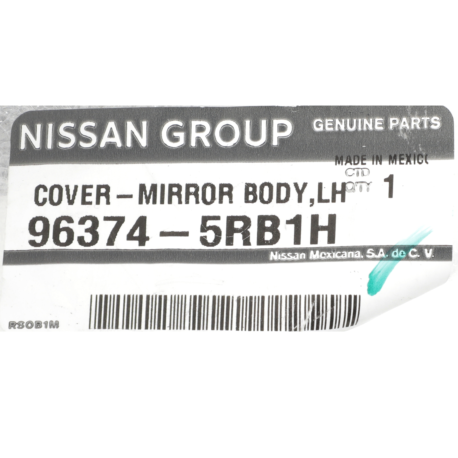 OEM 2018-2022 Nissan Left Cover Mirror Body Kicks Leaf Versa NEW 96374 ...