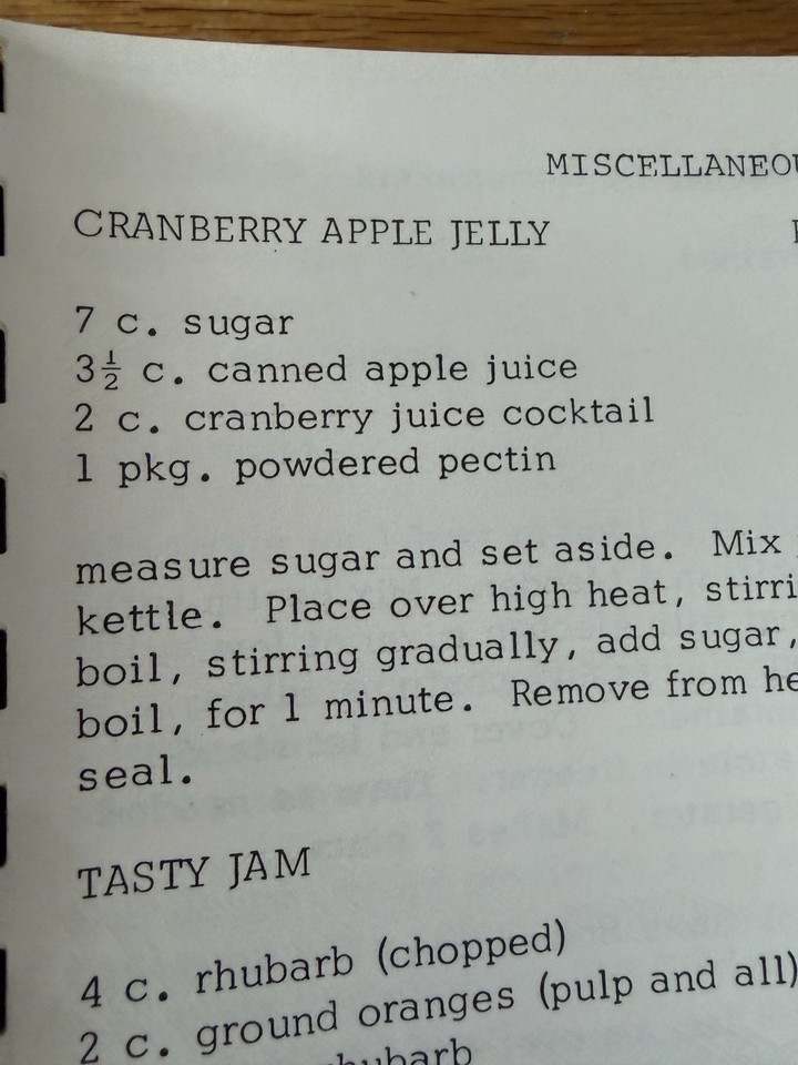 Vintage Cookbook Spiral Bound Recipes Roseau County Homemaker Mn 1953 ...