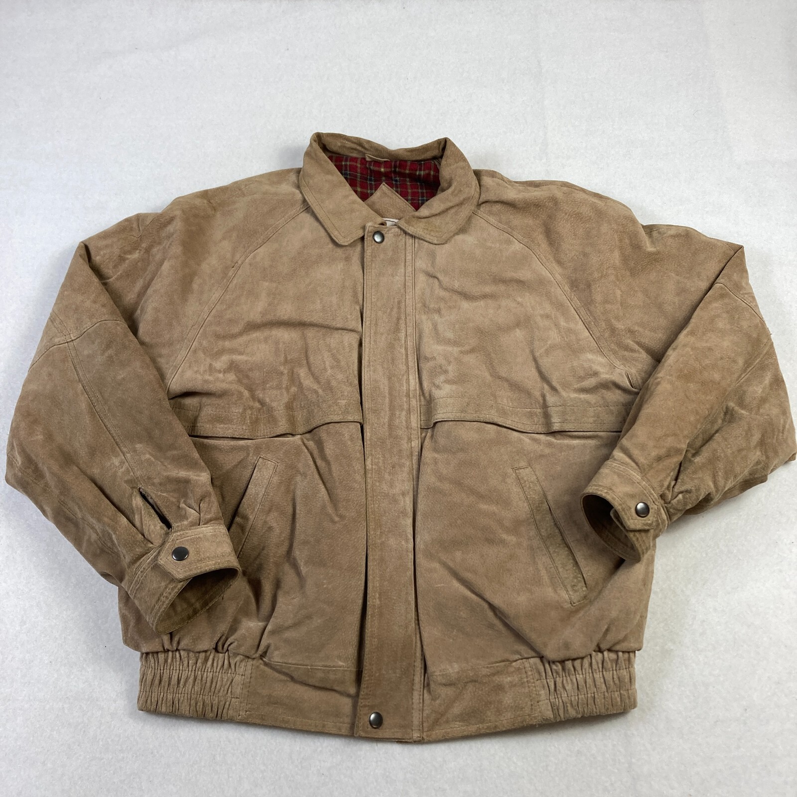 John Ashford Pig Leather Bomber Jacket Mens Large Bro… - Gem