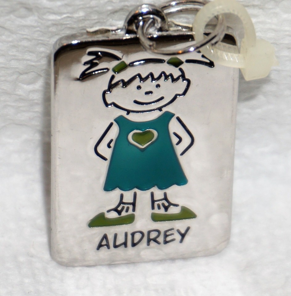 Kids Name Tag Ganz Charms ID Zipper Pulls Silver Key Ring Boys Girls ...